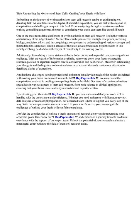 Catchy Title For Stem Cell Research Paper By Alaska Pacific University