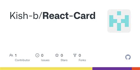 Github Kish B React Card