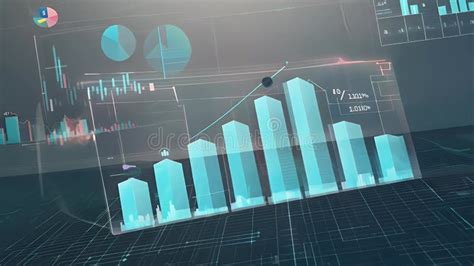 Futuristic Financial Backdrop Featuring Glowing Charts Candlestick