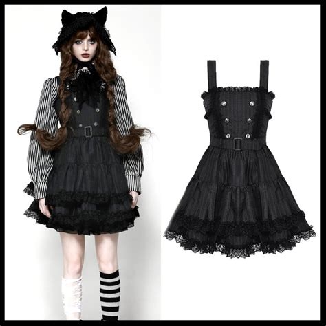 ＊mini Punk Lolo＊黑暗哥德傳說 午夜罂粟園の暗黑娃娃少女蕾絲吊帶洋裝dw1026gothic Mini Punk Lolo龐克店