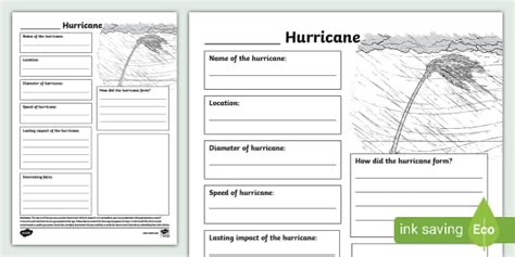 Hurricane Fact File Template Teacher Made Twinkl Worksheets Library