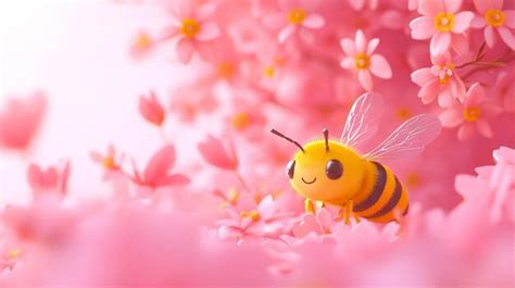 Bee With Flower Background Images Free Download On Freepik
