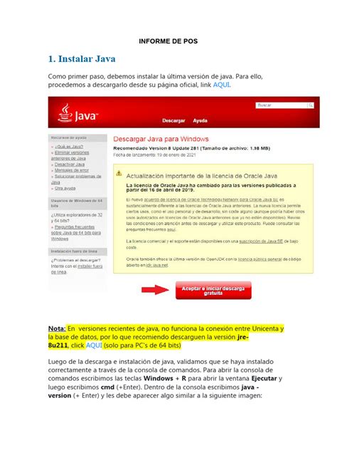 informe de pos pdf mi sql java lenguaje de programación