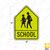Sw24 1 Ca School Crosswalk Warning Symbol Sign Special Warning