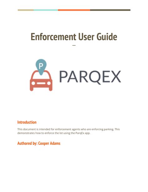 This Document Is Intended For Enforcement Agents Who Are Enforcing Parking This Demonstrates