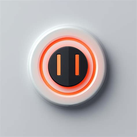 Modern Illuminated Power Switch Design In Minimalist Style Premium Ai Generated Image