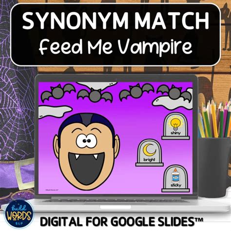 Halloween Synonyms Matching Synonyms Feed My Vampire Speech Therapy