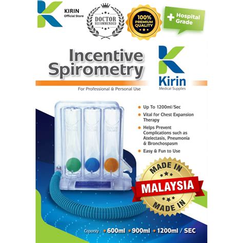 Incentive Spirometry Spirometer Hospital Grade Product Of Malaysia