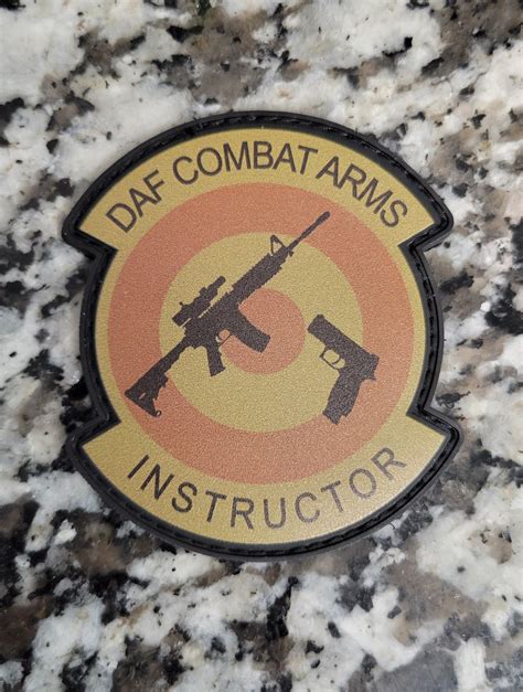 Daf Combat Arms Instructor Patch Uv Printed Version Fair Use Patches
