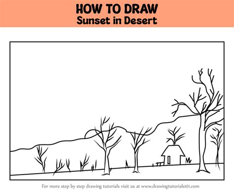 How To Draw A Desert Landscape Step By Step