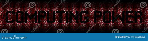 Computing Power Text On Hex Background Illustration Stock Illustration