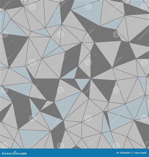 Seamless Geometric Triangular Pattern Geometric Background Blue Grey