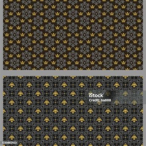 왕실 스타일의 장식 요소와 배경 패턴 집합 책 표지 포스터 배경 화면 초대장 엽서 장식에 적합합니다 매끄러운 패턴 질감 0명에 대한 스톡 벡터 아트 및 기타 이미지 Istock