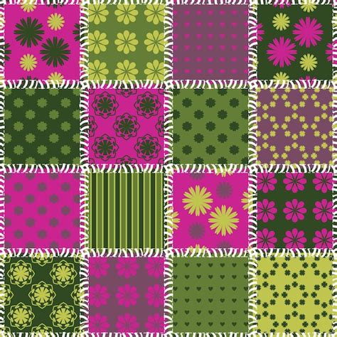 Premium Vector Patchwork Background With Different Patterns