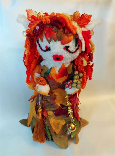 Fall Nymph Pom Pom Doll