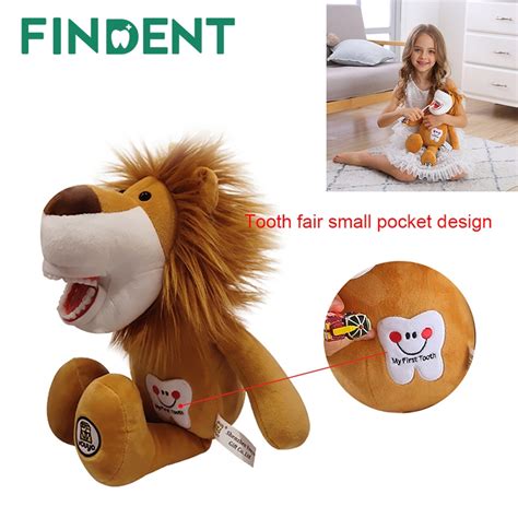 Cartoon Tooth Brushing Teaching Dental Plush Toy With Toothbrush Teeth