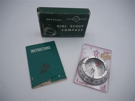 Vintage Girl Scout Compass With Original Box And Instructions 11 351 Etsy