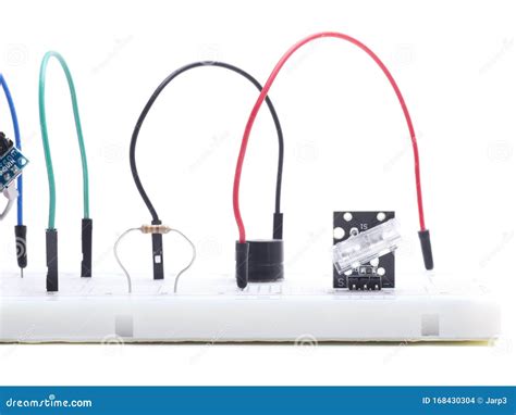 Arduino Proyect In Protoboard Stock Photo Image Of Breadboard Design 168430304