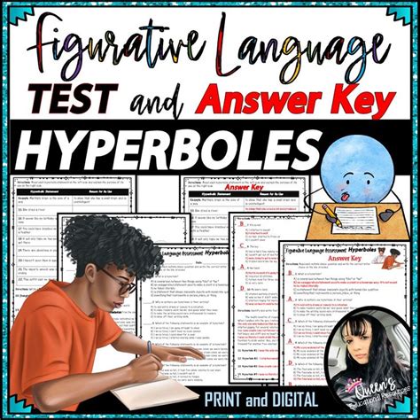 Hyperbole Test Figurative Language Test Hyperbole Assessment Made