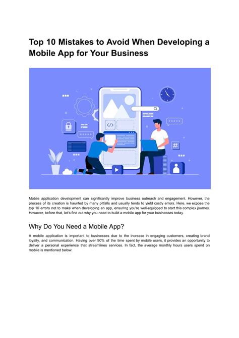 Ppt Top 10 Mistakes To Avoid When Developing A Mobile App For Your