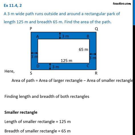 Question 2 A 3 M Wide Path Runs Outside And Around A Rectangular