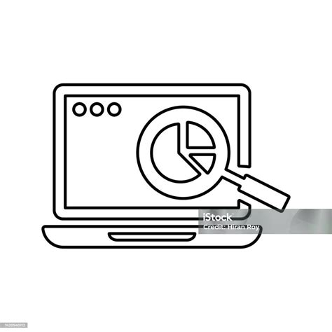 Marketing Analysis Bar Chart Pie Outline Icon Line Art Vector Stock Illustration Download