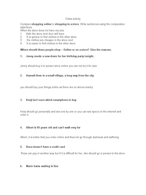 Class Activity Pdf