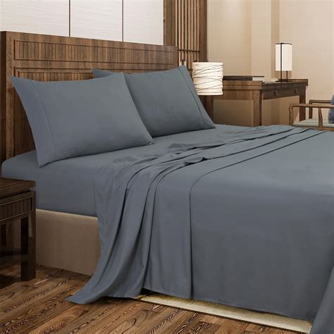 Serenesleep California King Sheet Set Grey 4 Pieces Premium Quality