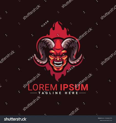 Red Devil Head Mascot Logo Stock Vector Royalty Free 2156062705