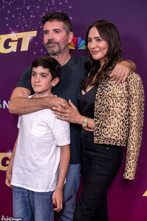Simon Cowell Looks Every Inch The Proud Dad As He Joins His Mini Me Son Eric 10 And Fiancée