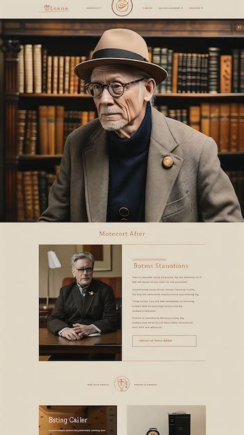 Biography Website With Candidates Life Story Classic Design Simple