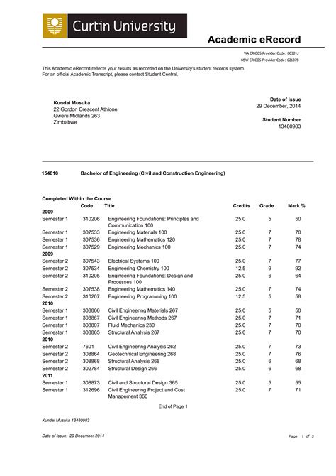 Academic Transcript Final 2015 Pdf