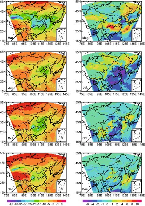 Simulated All Sky Aerosol Direct Radiative Effect W M −2 At The