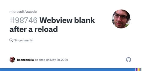 Webview Blank After A Reload · Issue 98746 · Microsoftvscode · Github