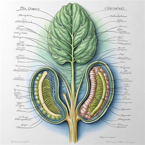 Detailed Chloroplast Diagram Structure Of Chloroplast Premium Ai