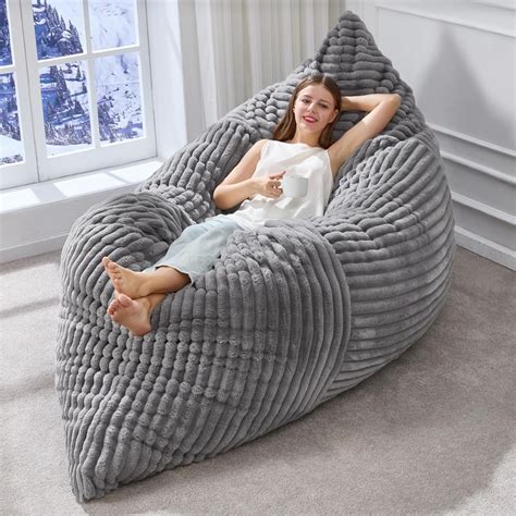 Trule 3 In 1 Giant Bean Bag Chair Convertible Bean Bag Floor Cushion