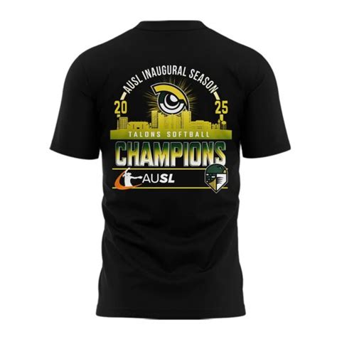 2025 Ausl Inaugural Season Champions Talons Softball Shirt Icestork