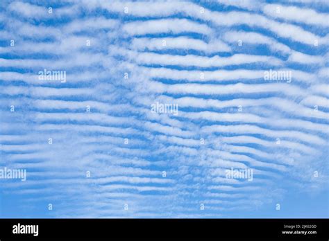 Lines Of Clouds In The Form Of Lines Arranged Parallel To Each Other