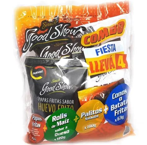 Combo Snacks Good Show Papas Fritas Chizitos Palitos 346gr Mercadolibre