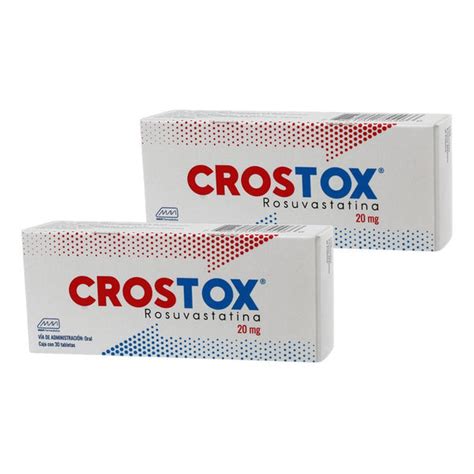 Crostox Rosuvastatina De 20mg 2 Cajas Con 30 Tableas Cu Mercadofarma