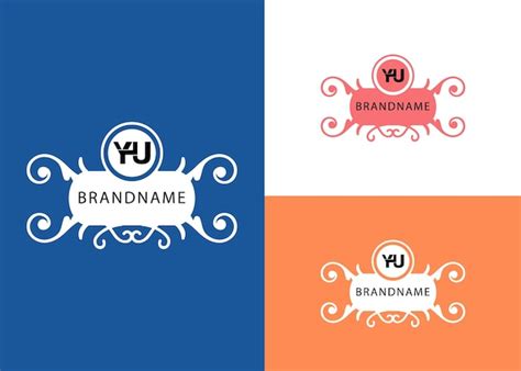Premium Vector Modern Monogram Initial Letter Yu Logo Design Template