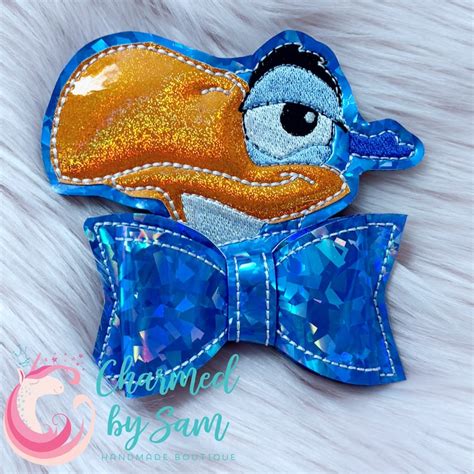Glitter Vinyl Zazu Hornbill The Lion King Inspired Bow Clip Simba Bow