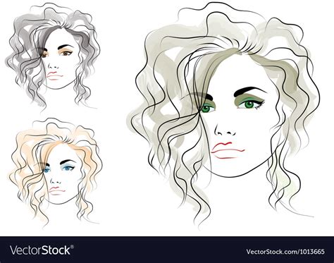 Girls Head Royalty Free Vector Image Vectorstock