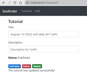 Angular CRUD Application Example With Web API BezKoder