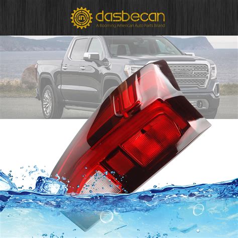 Dasbecan Left Driver Side Tail Light Assembly Rear Lamp Halogen Type