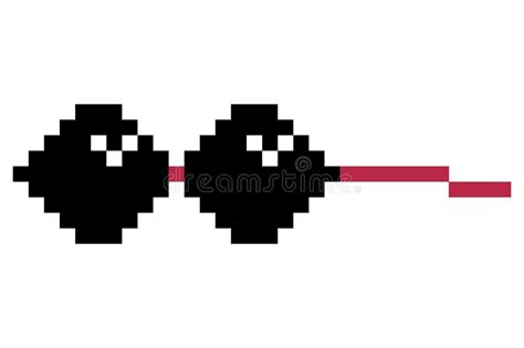 Pixel Glasses Meme Like A Boss Meme Pixelation Accessory Optical Fashion 8 Bit Funky Logo