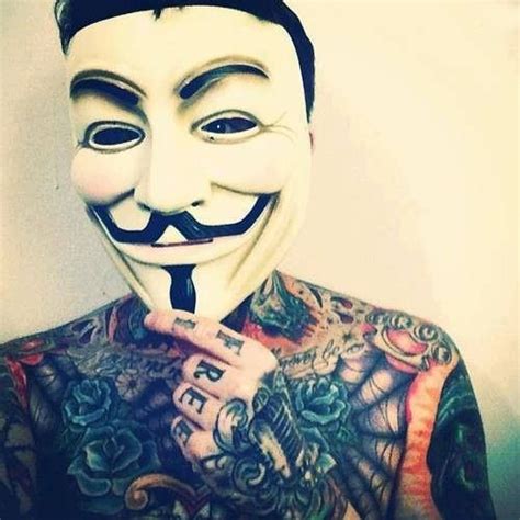 Anonymous Mask I Tattoo Color Me Body Art Beautiful People