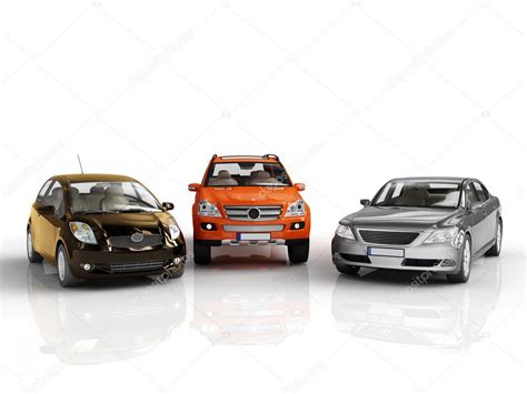 Three Cars Rendered White Background Stock Editorial Photo © Kesamasek 4603600