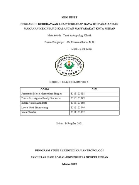 Mini Riset Kelompok 1tak Pdf Ilmu Sosial
