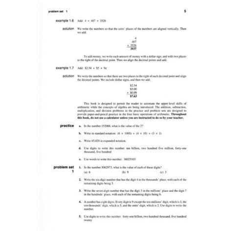 Saxon Algebra 12 3rd Ed Home Study Kit Pre Algebra